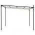 Pavilion cu acoperis retractabil, crem, 400 x 300 x 233 cm